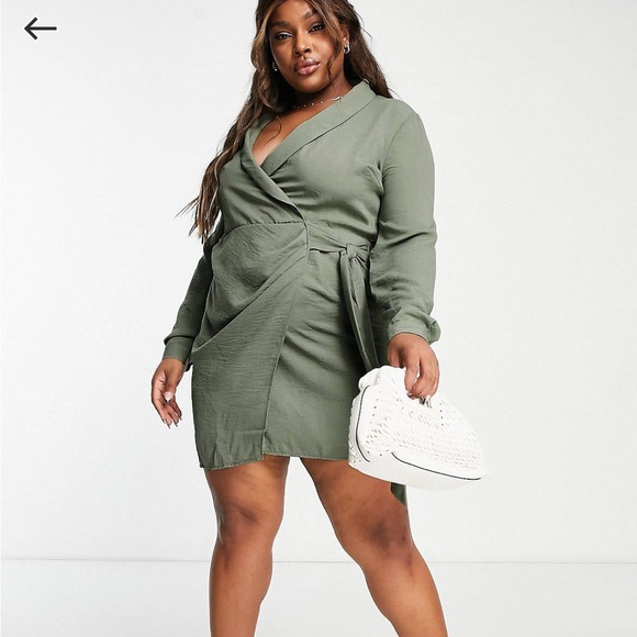 ASOS Curve | Dresses | Asos Design Curve Collared Wrap Dress | Poshmark